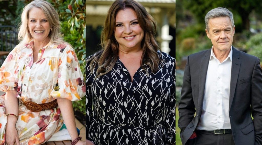 'Neighbours' Stars Lucinda Cowden, Rebekah Elmaloglou and Stefan Dennis ...